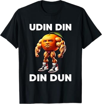 Amazon.com: Udin din din dun Italian Brainrot Meme Udindindindun Orange T-Shirt : Clothing ...